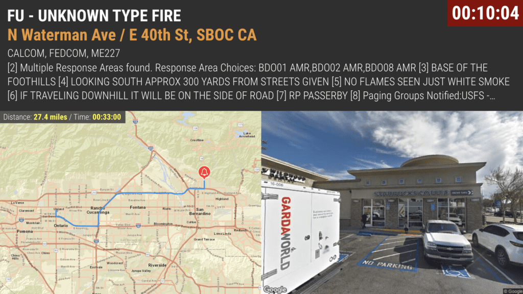 Tablet Command - First Arriving Dashboards