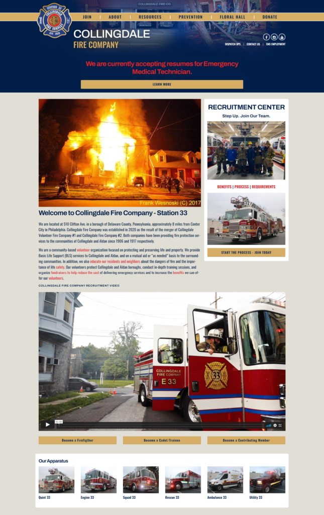 New Website, Recruitment Strategy Helps Collingdale (PA) Fire Company ...