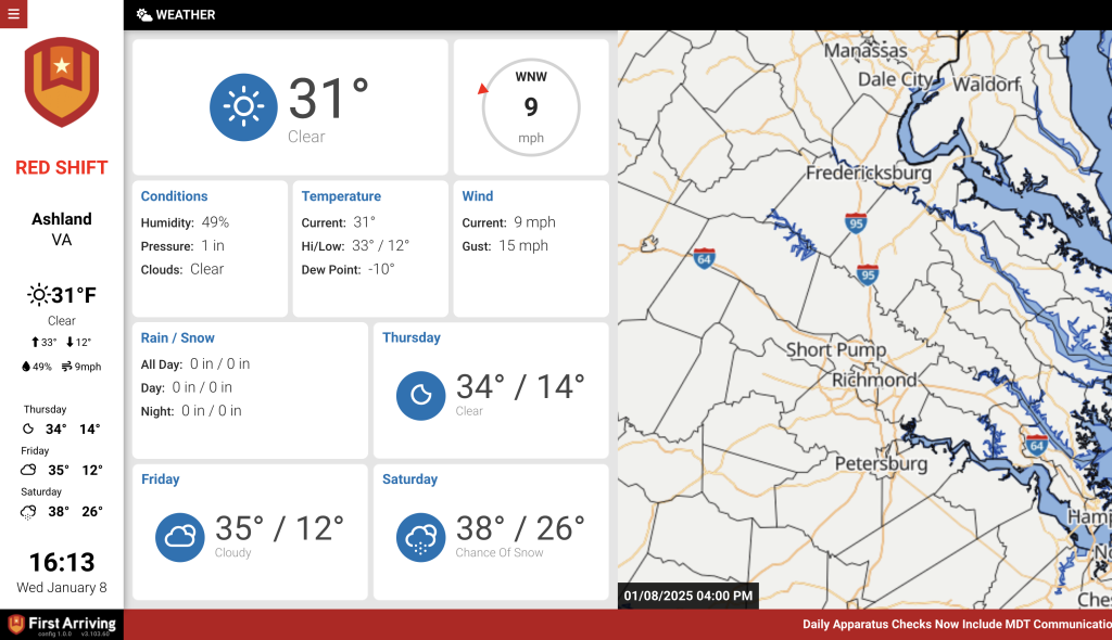 Baron Weather Integration - First Arriving Dashboards